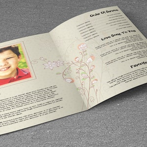 Child Funeral Program Template: Memorial Obituary (digital Download) - Etsy