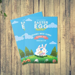 Instant Download , Easter Flyer Template | Easter Egg Hunt Invitation ...