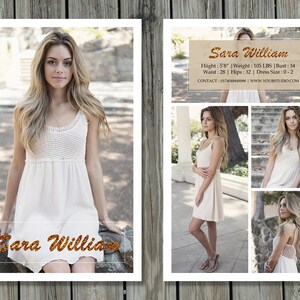 Model Comp Card Template | Modeling Comp Card | Photoshop and Elements ...