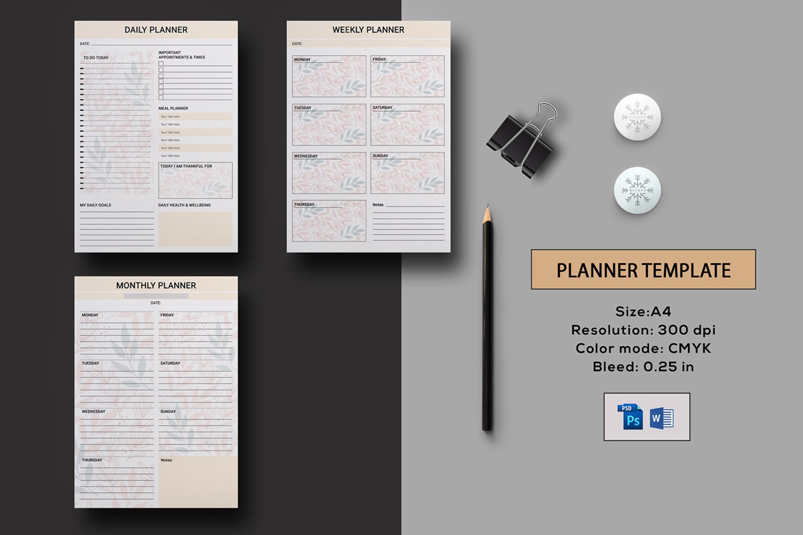 Printable Planner Template Daily Planner Weekly Planner | Etsy