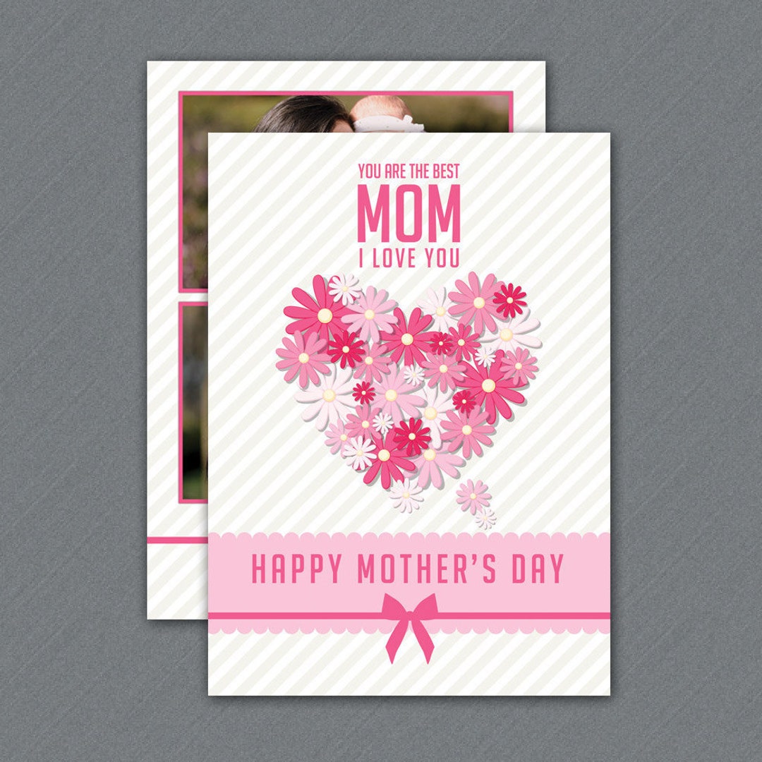 Printable Mothers Day Card Template | Mother's Day Greeting Card | MS ...
