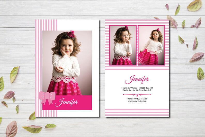 Model Comp Card Template Fashion Modeling Comp Card - Etsy