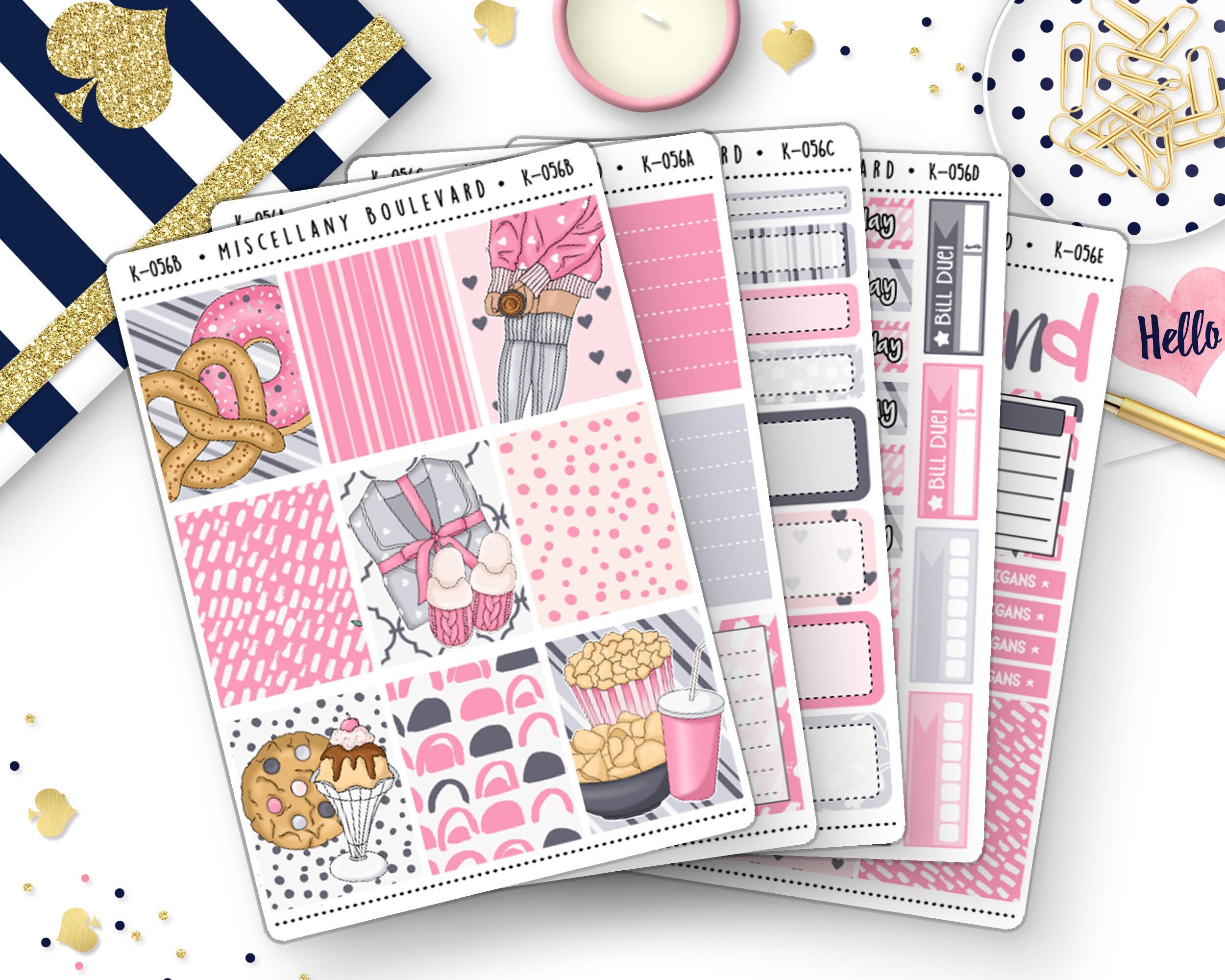 Stickers, Labels & Tags K-056 Kit Add-On Sheet Weekly Kit Add-On ...