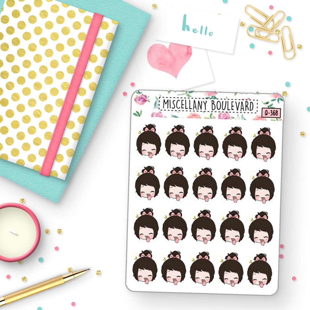 Cheerful Henny Planner Stickers Q-368/MM-304 - Etsy