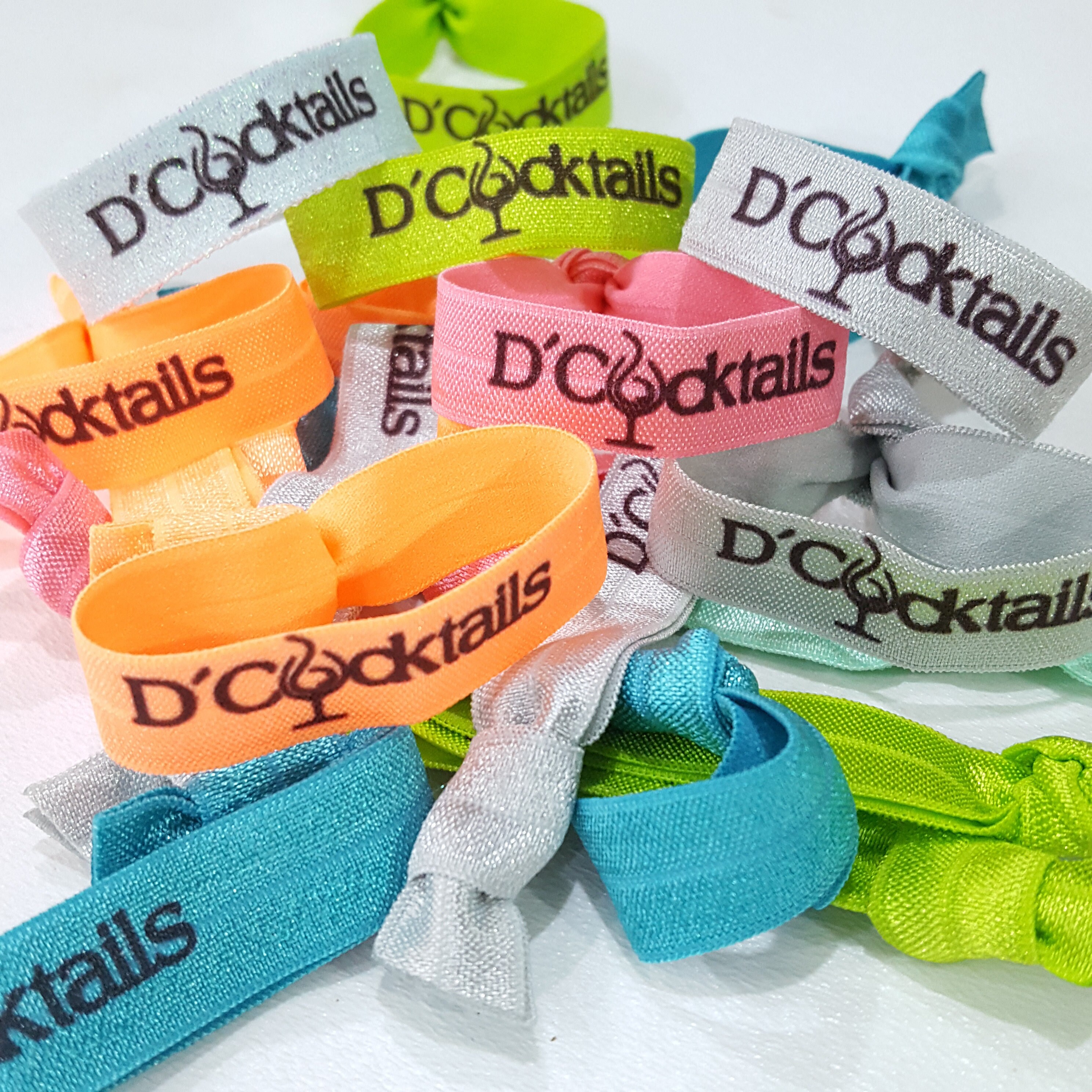 Multicolored Custom Elastic Hair Ties Personalized Hair Ties | Etsy