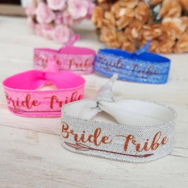 Custom Glitter Team Bride Hair Ties Custom Sparkly Hair Ties | Etsy