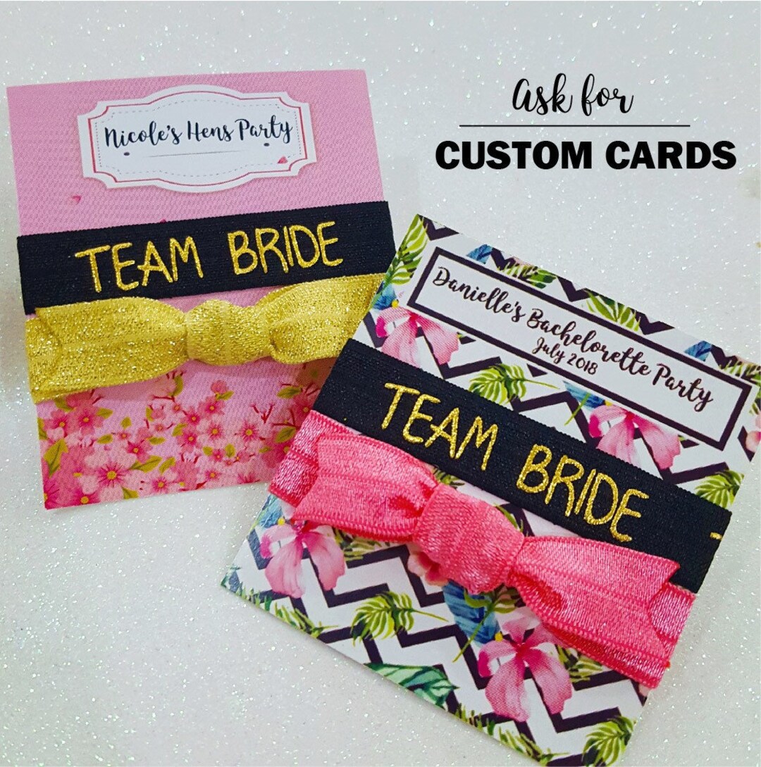 100 Packs Team Bride Hair Ties Bridesmaid Proposal Gift - Etsy