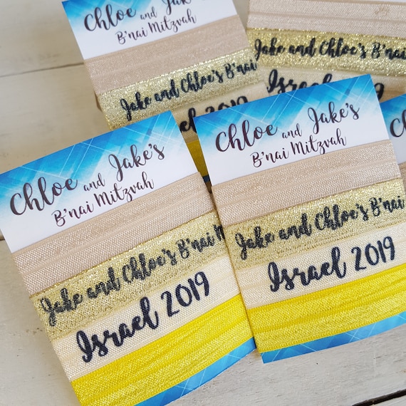 100 Packs of 4 Customized Elastic Wristbands Custom Card - Etsy