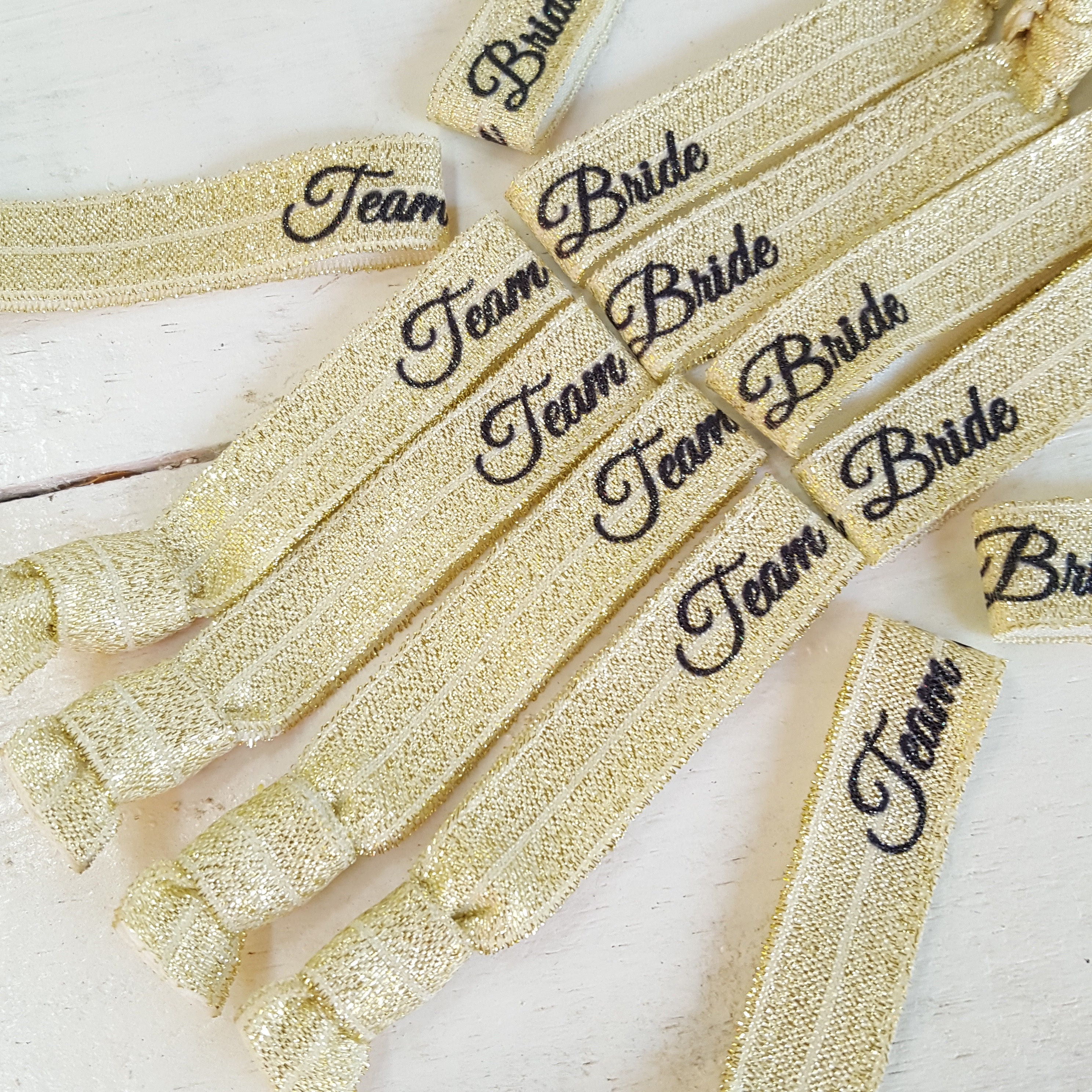 Glitter Custom Hair Ties Personalized Elastic Wristbands - Etsy
