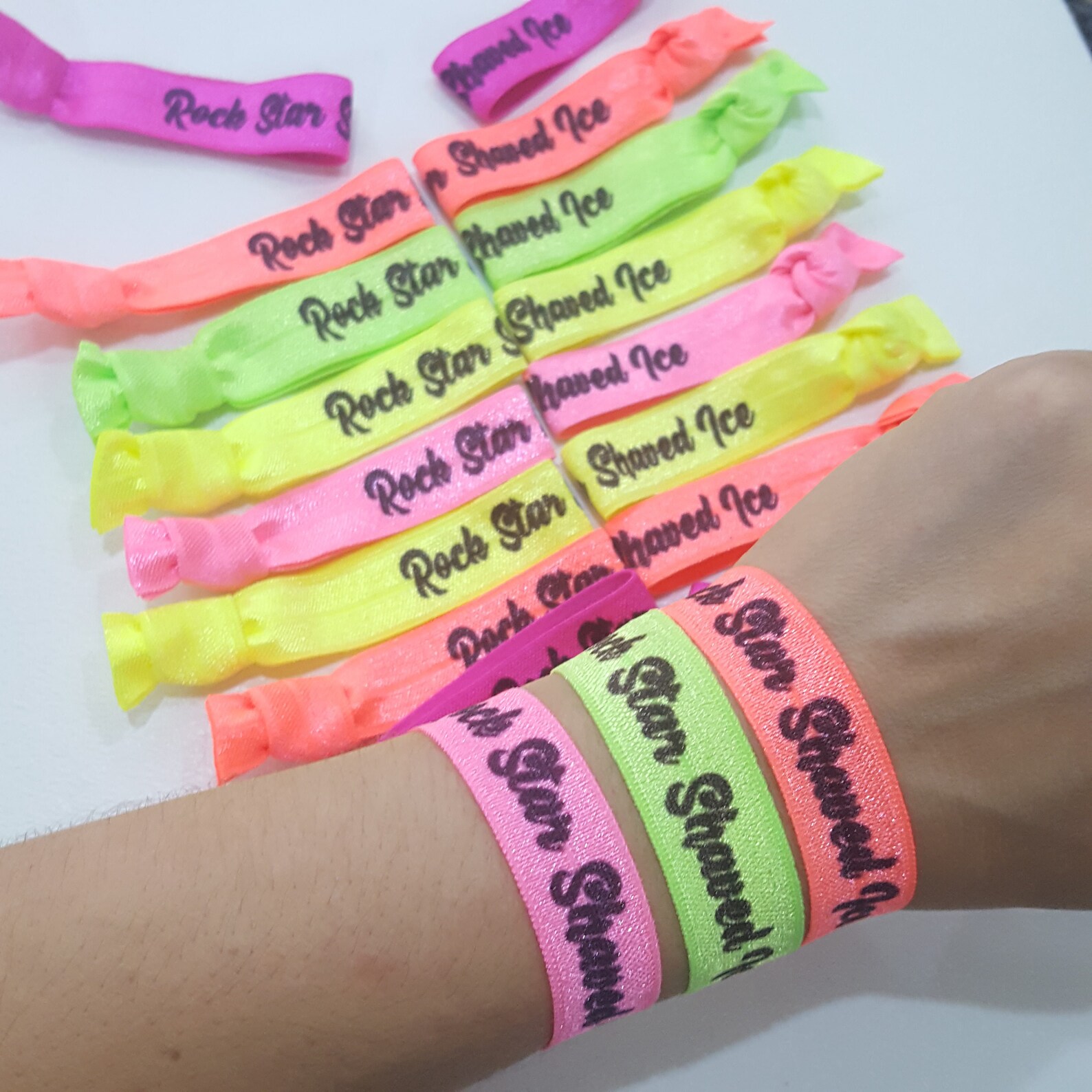 YOU DESIGN Custom Hair Ties Elastic Custom Wristband - Etsy