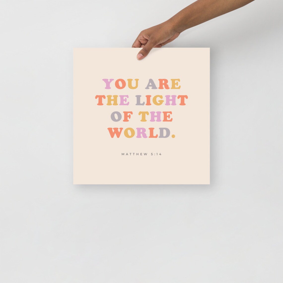 You are the Light of the World Poster Inspirational Quote Be - Etsy