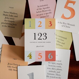 Catholic 123 Cards for Kids - Etsy