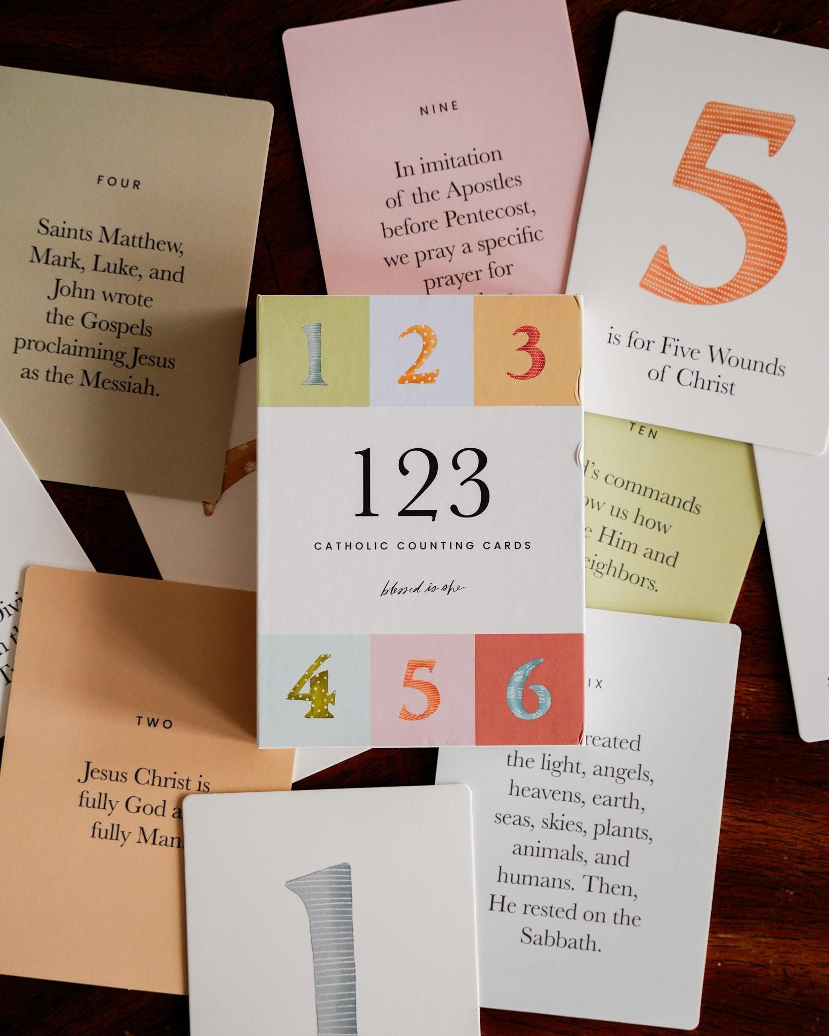 Catholic 123 Cards for Kids - Etsy