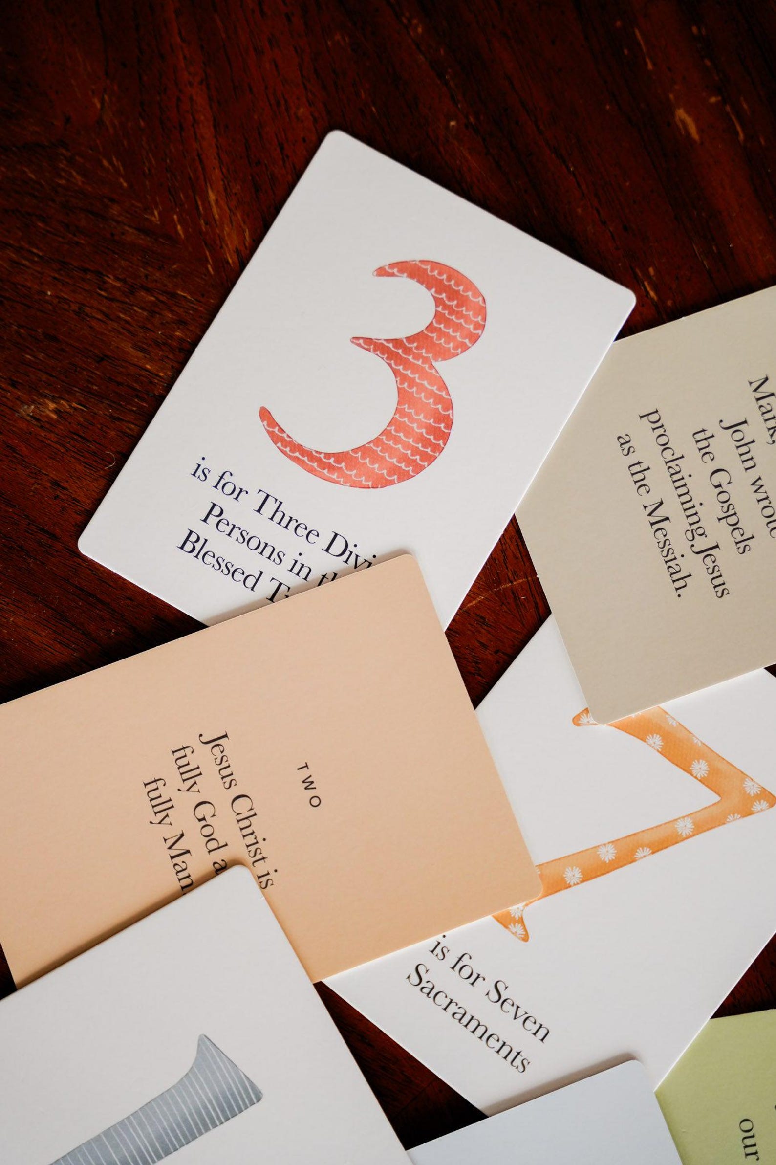 Catholic 123 Cards for Kids - Etsy