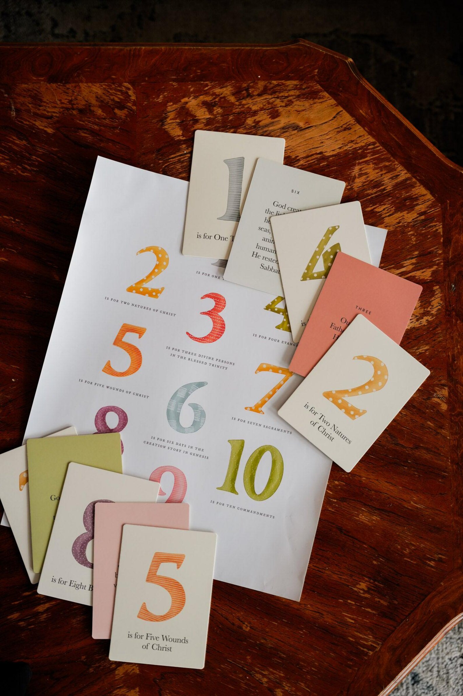 Catholic 123 Cards for Kids - Etsy