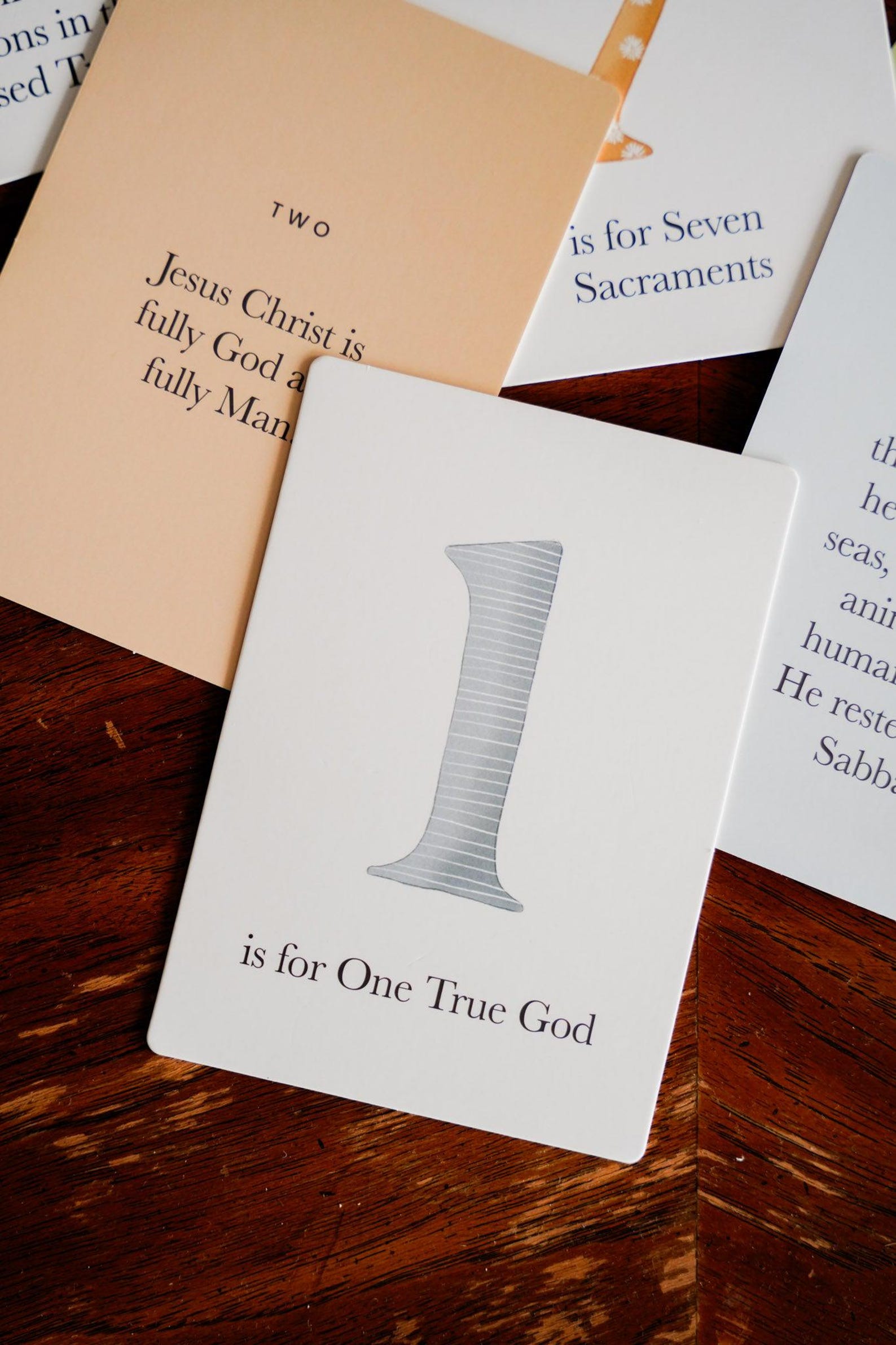 Catholic 123 Cards for Kids - Etsy