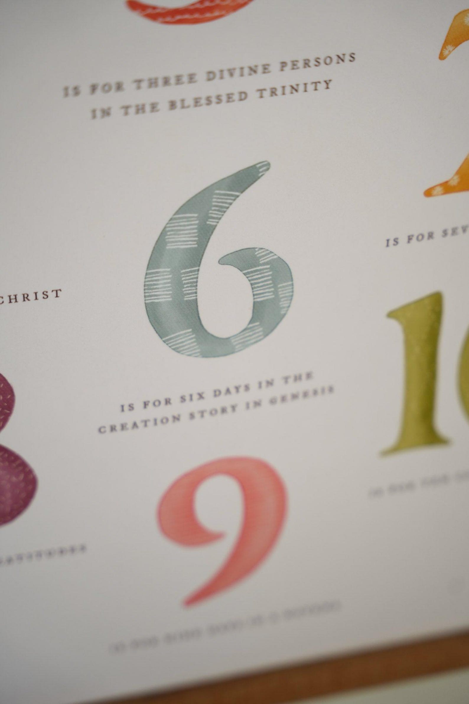 Catholic 123 Cards for Kids - Etsy
