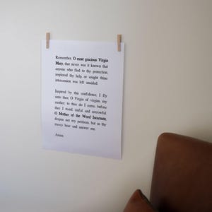 Memorare Poster (11x14) - Etsy