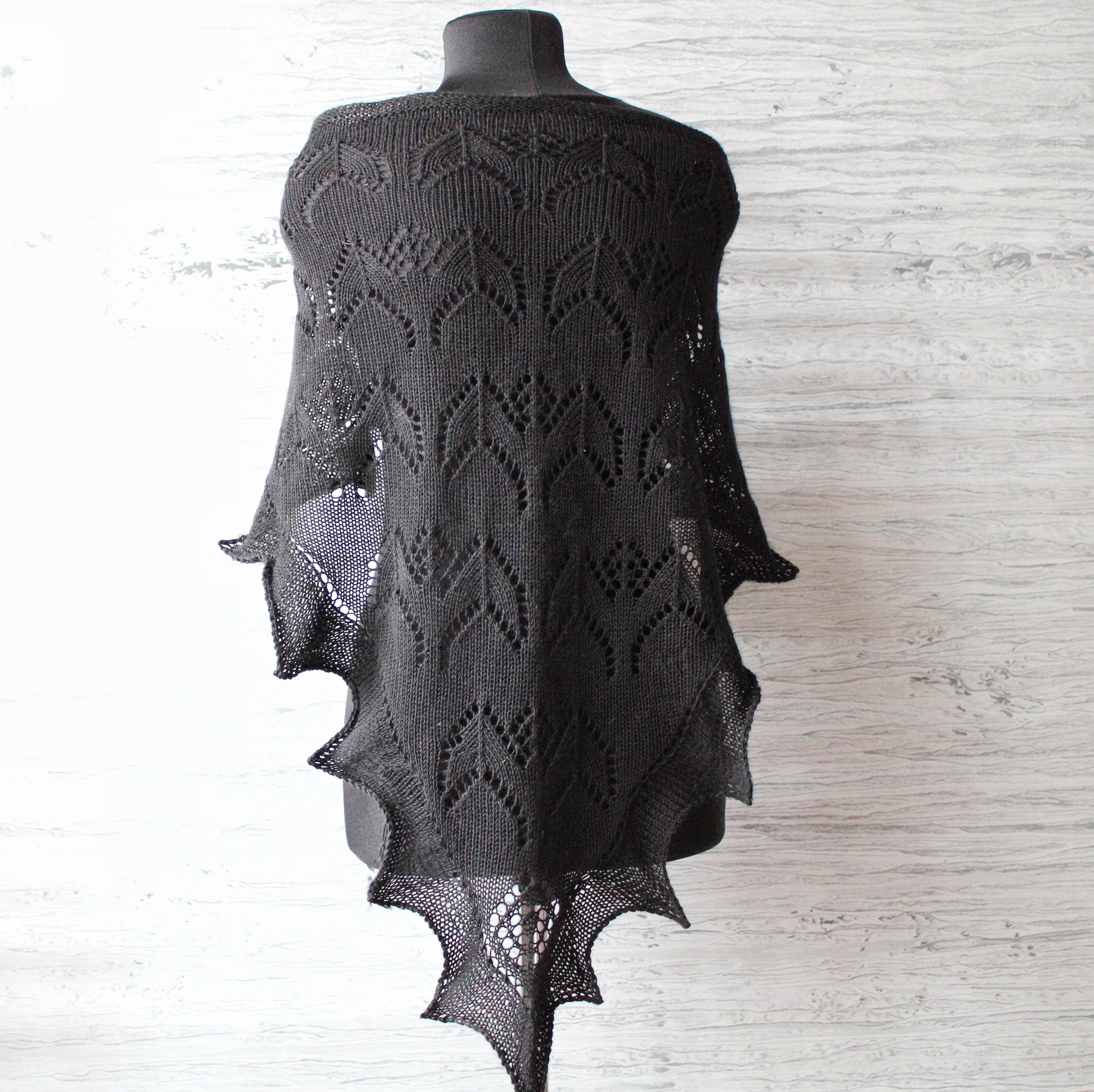 Bat Shawl Black Witch Aesthetic Shawl Scarf Gothic Shawl Halloween ...