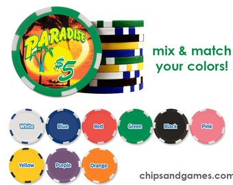 300 Full Color Customizable Poker Chips With Your Own Image or | Etsy
