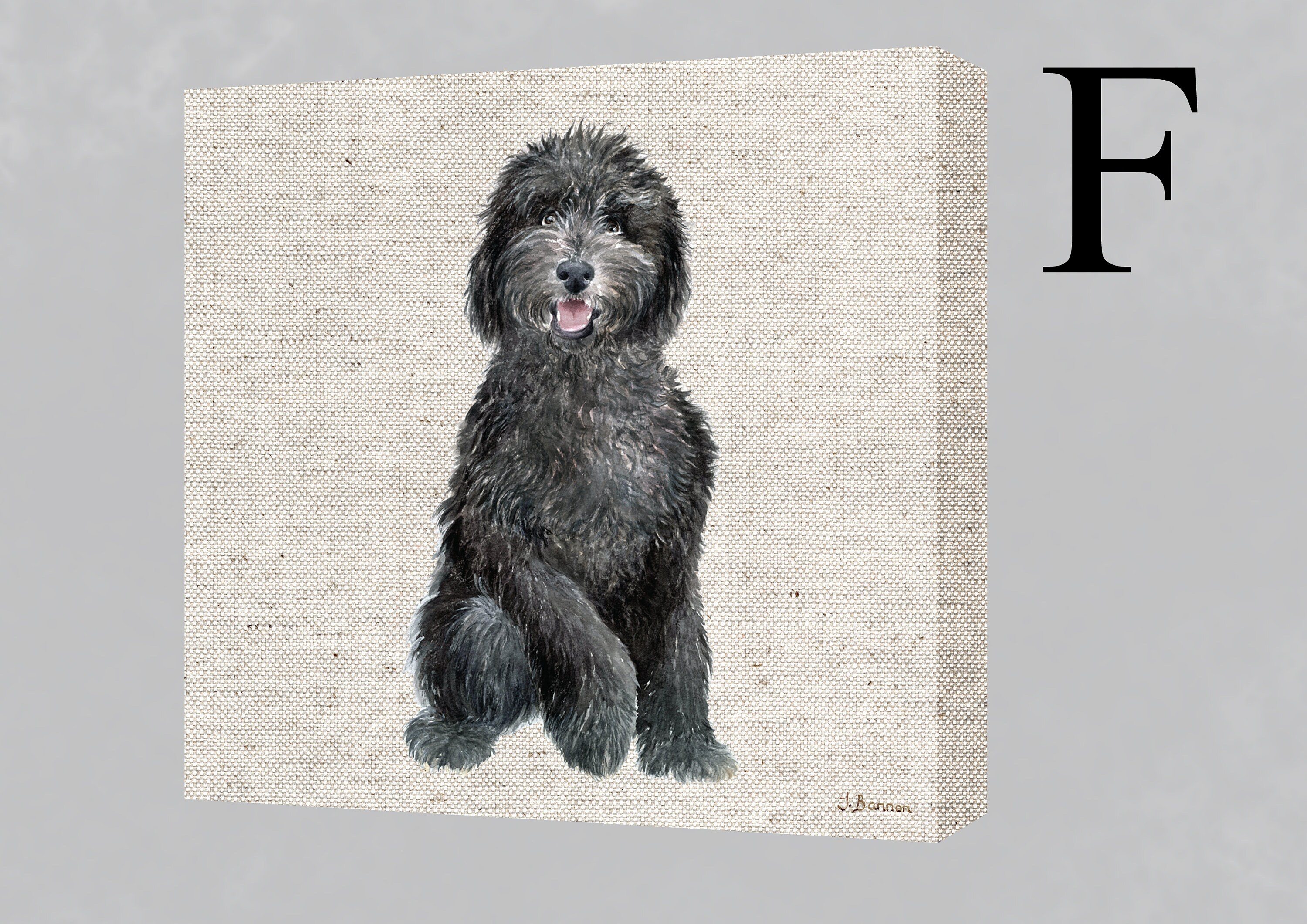 Sheepadoodle Watercolour Printed on Canvas by Jane Bannon - Etsy UK