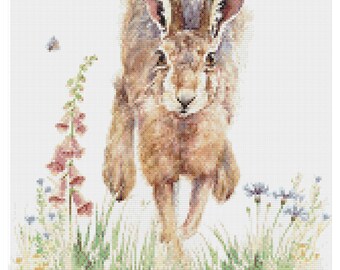 Hare Cross Stitch - Etsy UK
