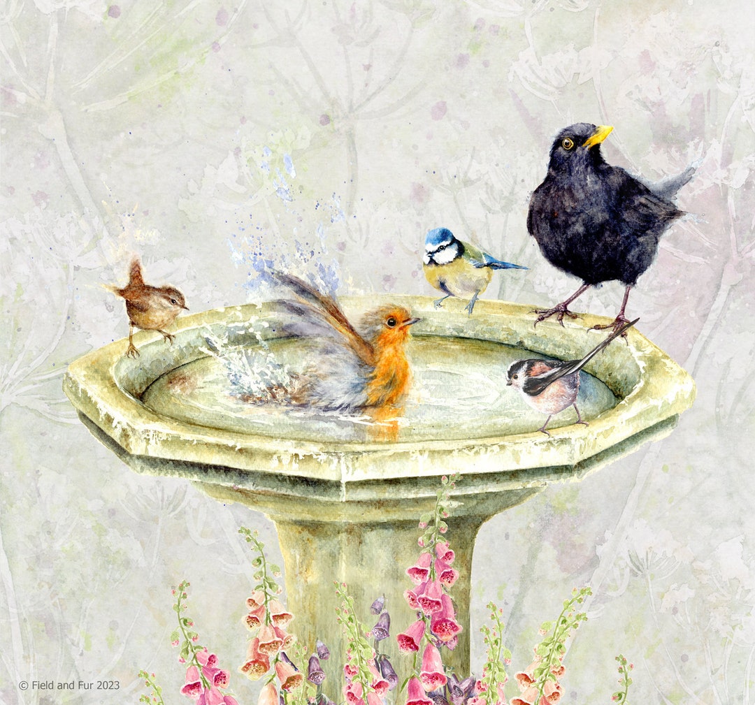 Garden Birds, Robin, Glass Chopping Board, Cutting Board, Worktop Saver ...