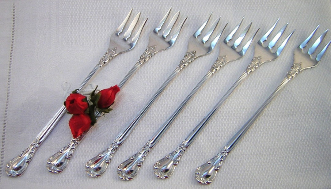 6 Birks Sterling Silver Seafood Forks, 108 Grams, No Monograms, Very ...