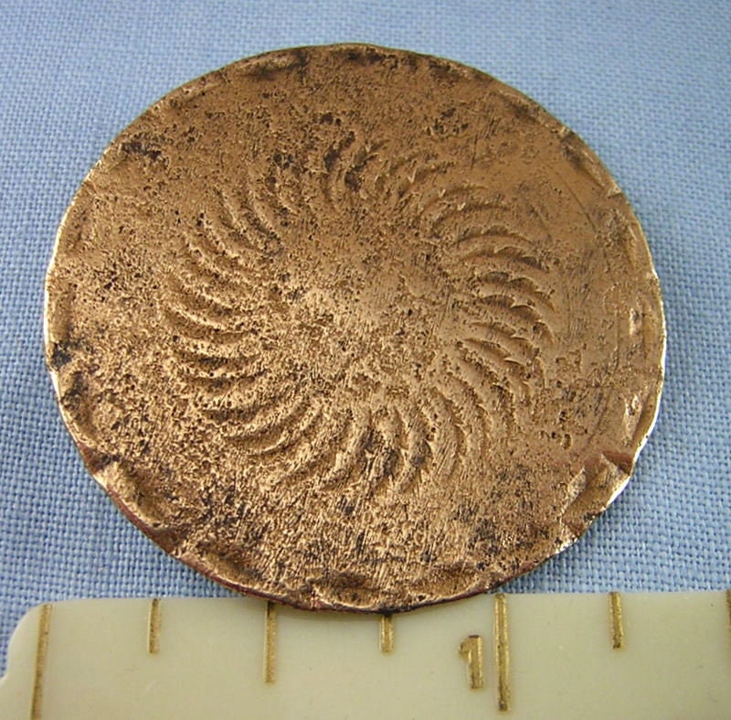 Large 18th Century Copper Colonial BUTTON Stamped Design - Etsy