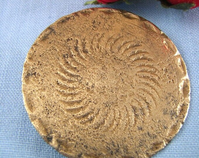 Large, 18th Century, Copper Colonial BUTTON, Stamped Design Radiating ...
