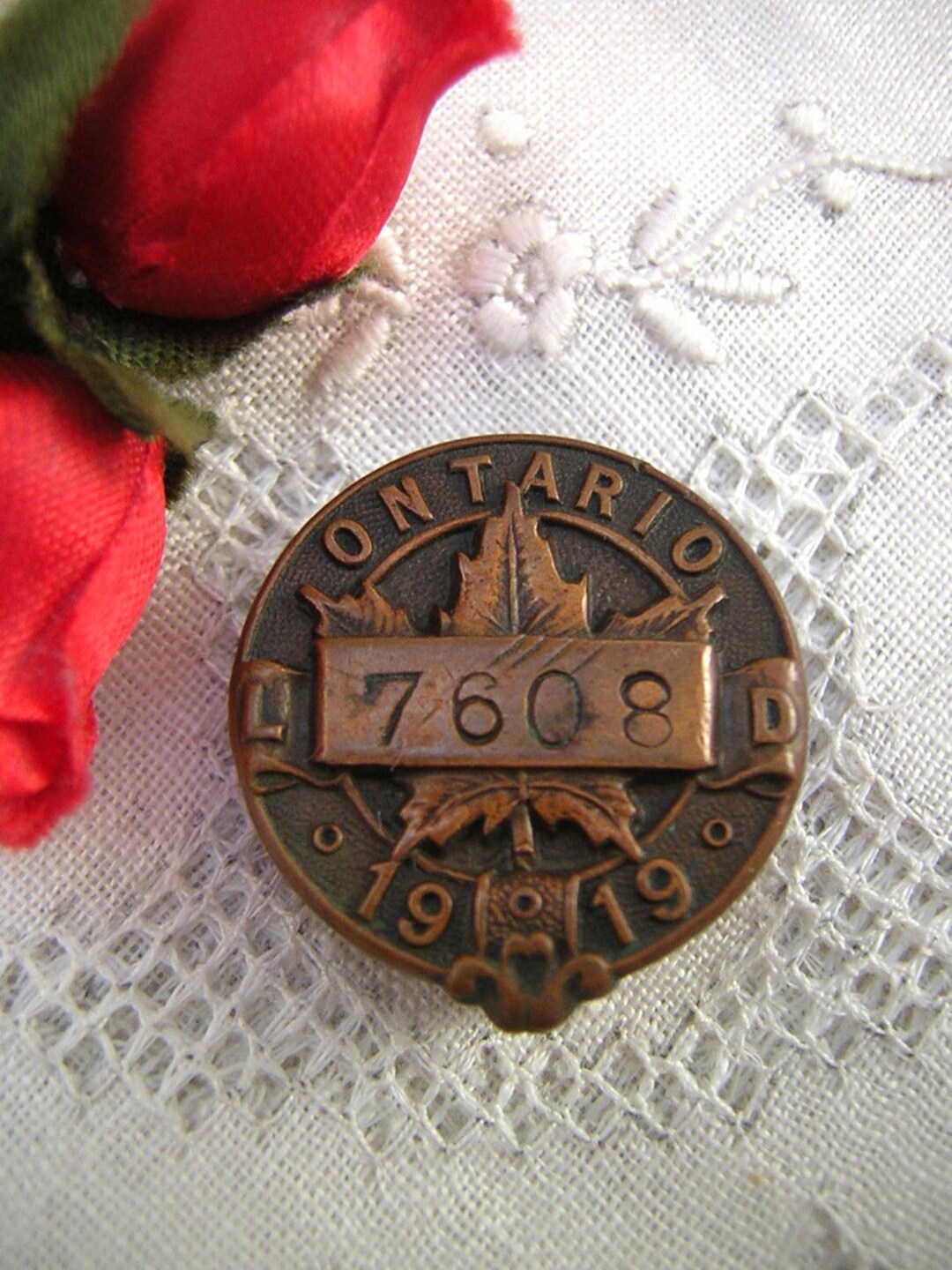 1919 Canadian Civilian Military Chauffeur Driver Badge, Licensed Driver ...