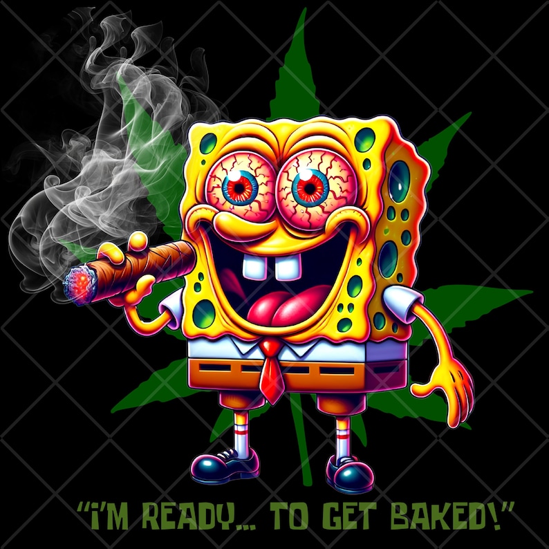 Sponge 420, Funny Stoner Bunny Design, 420 Sublimation, Weed Lover Gift ...