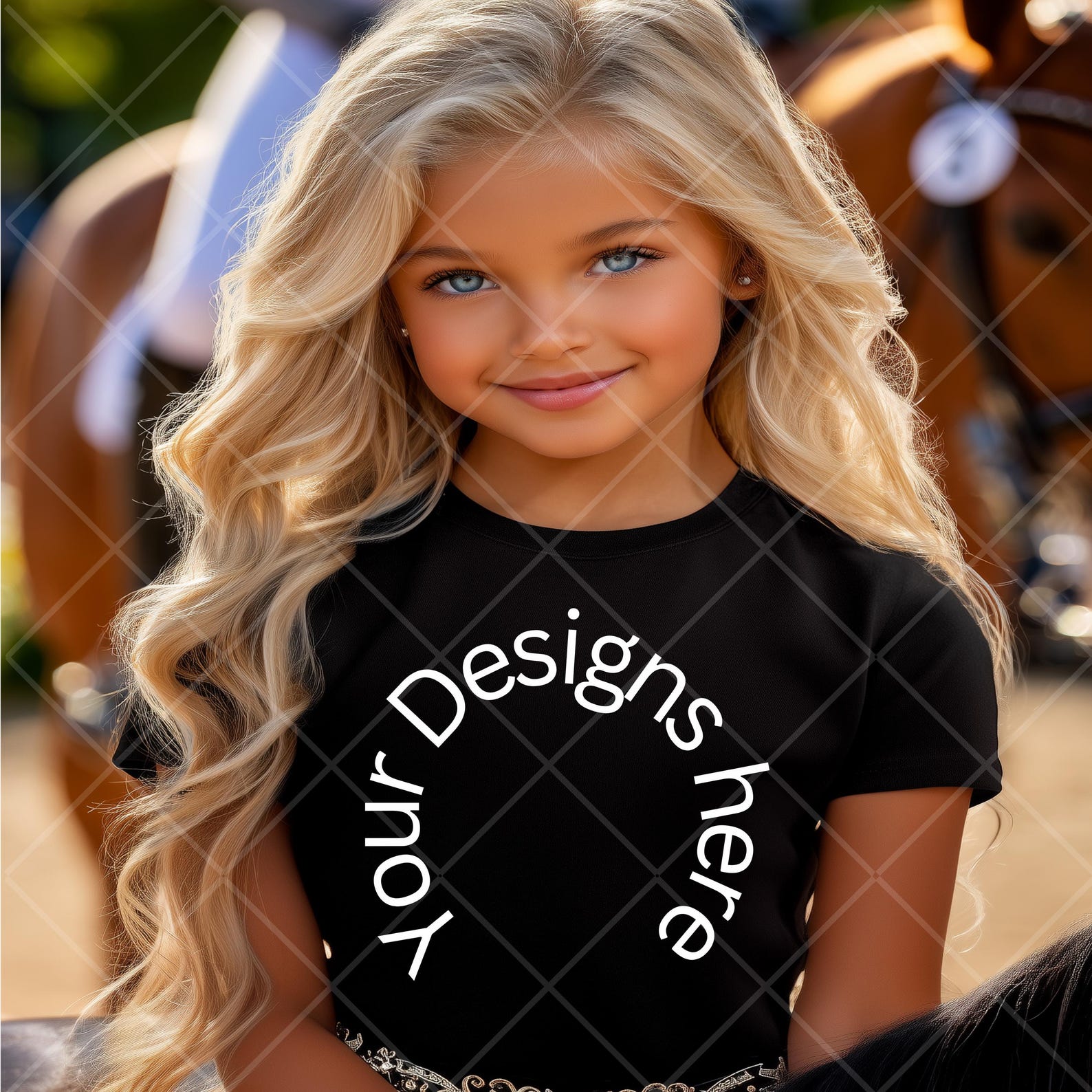 Girl's White Shirt Mockup: Model Mockup (digital Download) - Etsy