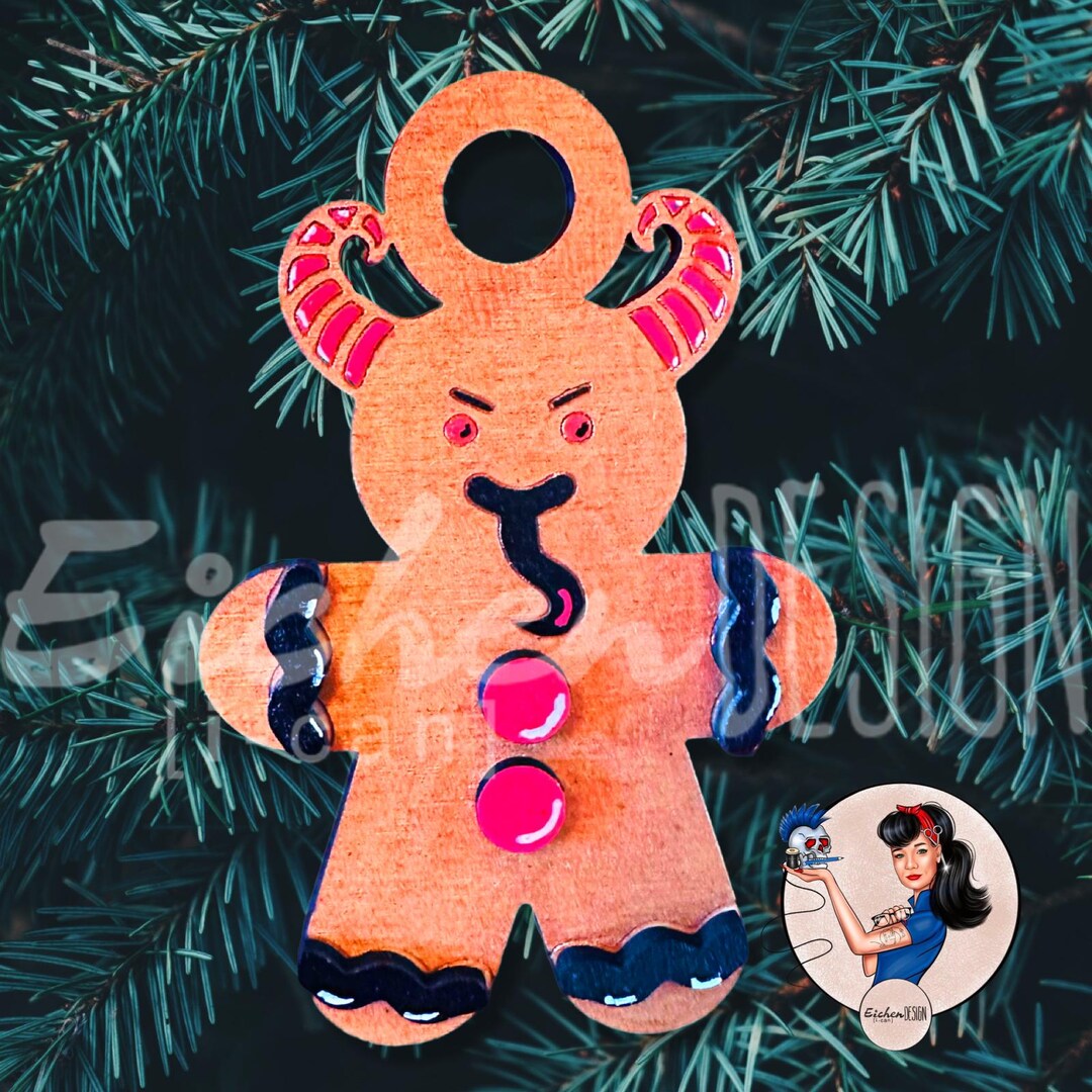 Krampus Gingerbread Creepmas Christmas Handpainted Ornament - Etsy