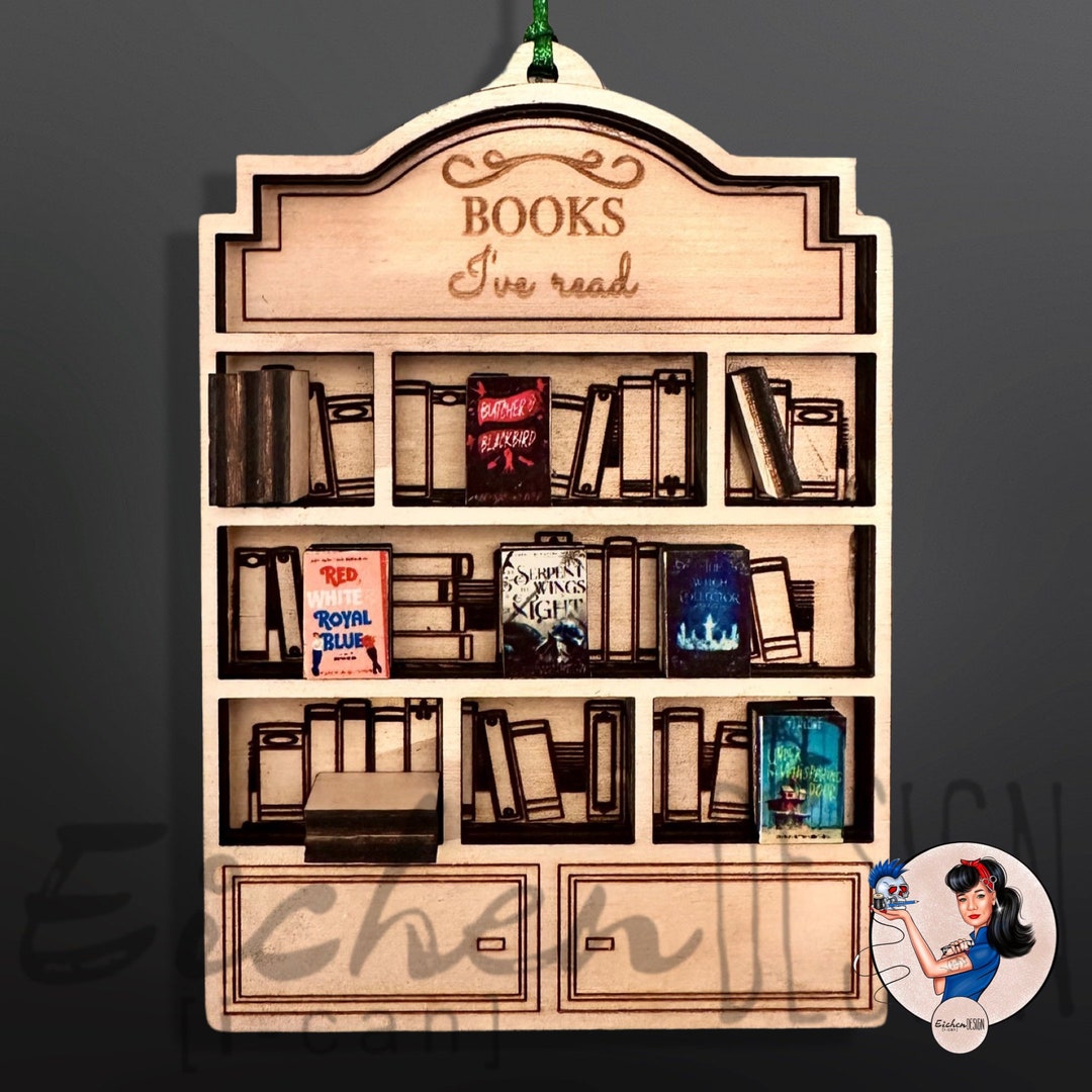 CUSTOMIZABLE Books Ive Read Bookshelf Ornament - Etsy