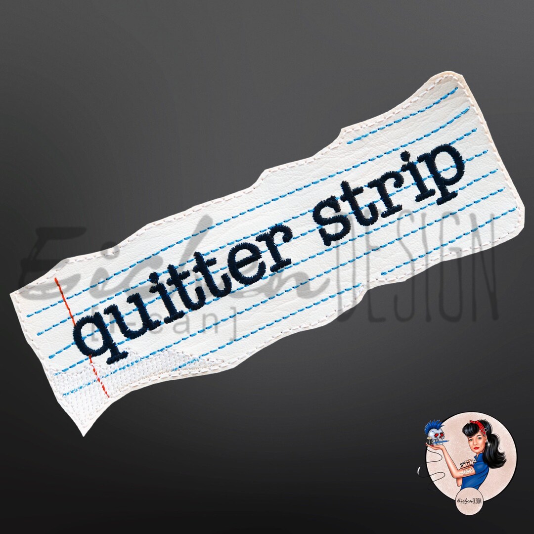 Quitter Strip Embroidered Bookmark - Etsy