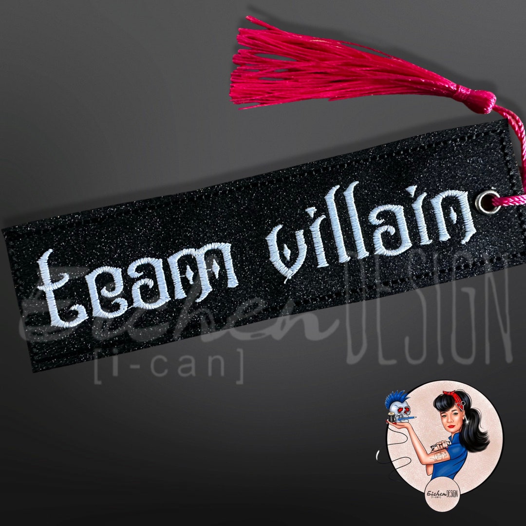 Bookmark Team Villain Embroidered Morally Gray Black Dark Romance ...