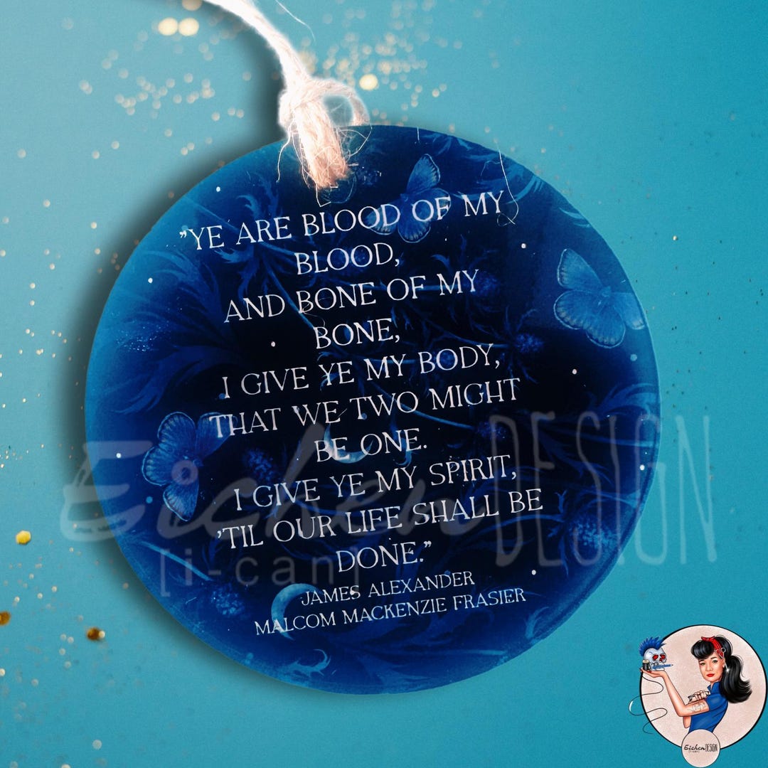 Outlander Wedding Vows Quote Floral Ornament - Etsy