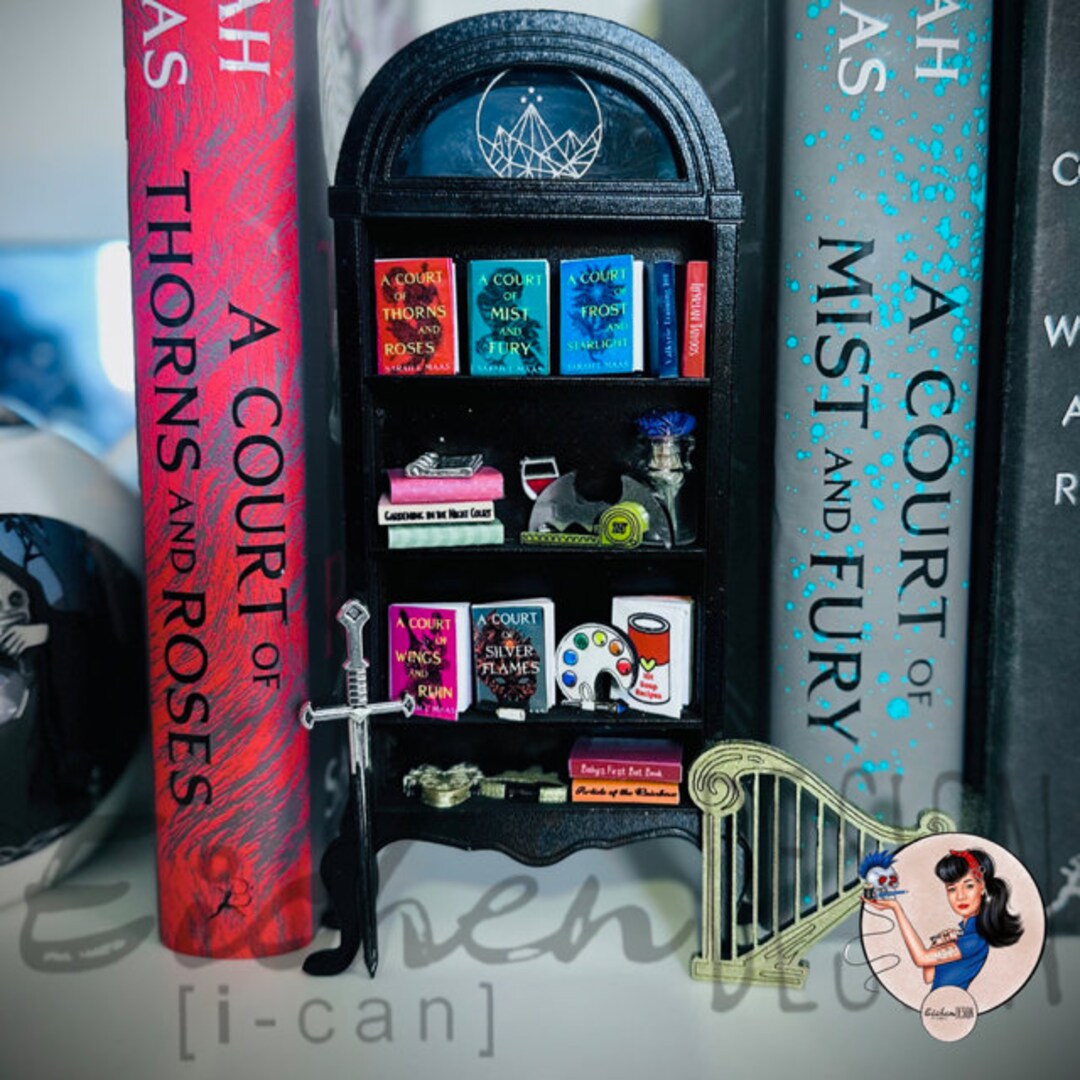 Night Court Inspired Miniature Bookcase Book Shelf, ACOTAR, Sarah J ...