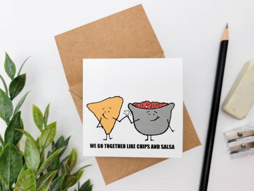Chips and Salsa Friendship Card: Funny Pun Greeting Card - Etsy