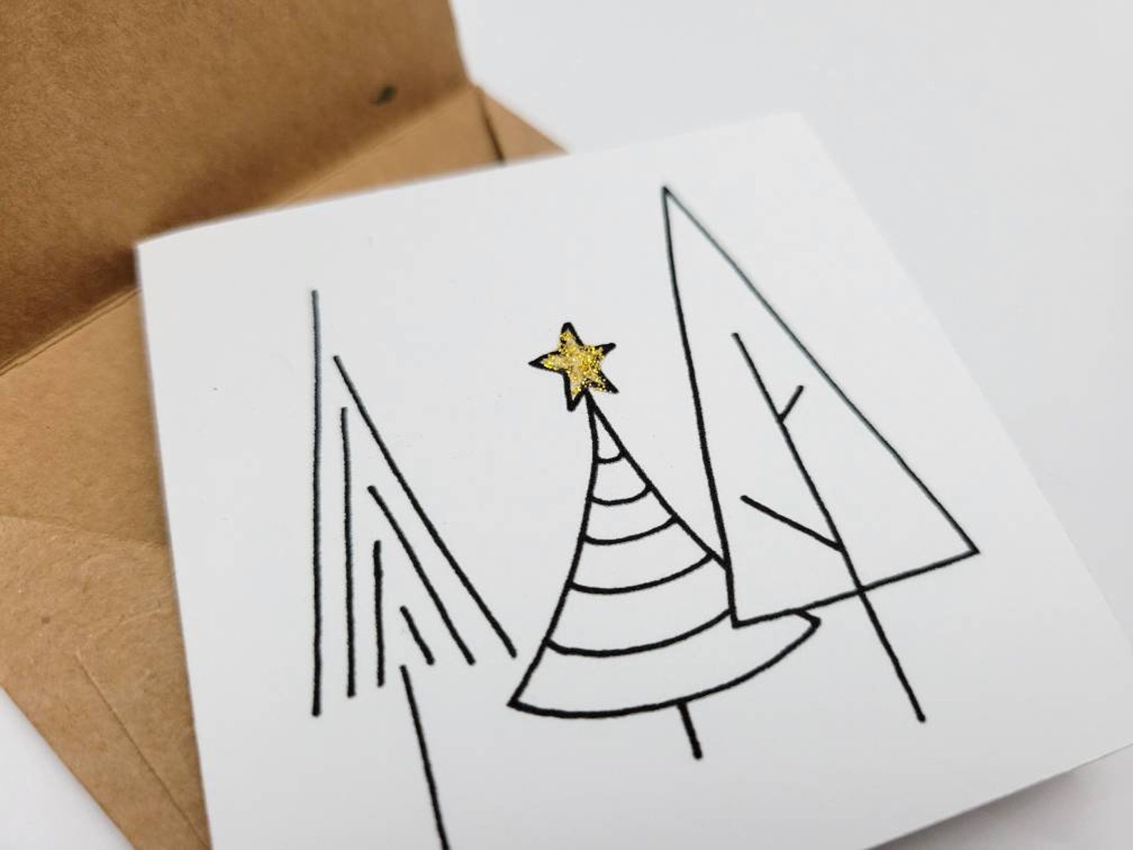 Small Minimalist Christmas Tree Greeting Card - Etsy