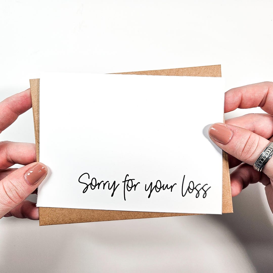 Minimalist Sympathy Card - Simple Condolences Card - Sorry for Your ...