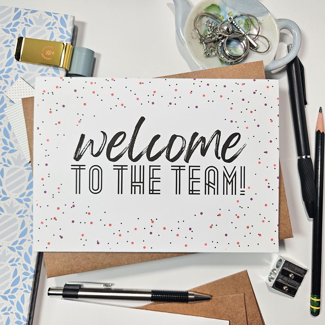 Welcome to the Team Greeting Card for New Employee - Etsy