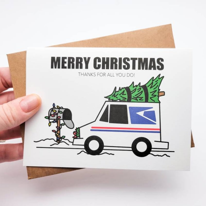 Mailman Christmas Cards - Etsy