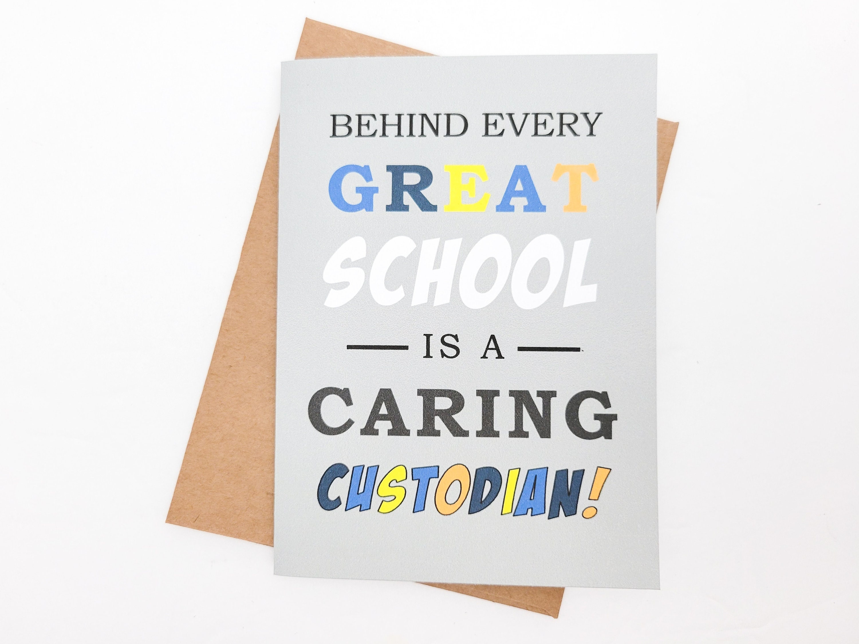 School Custodian Appreciation Card School Custodian Thank - Etsy