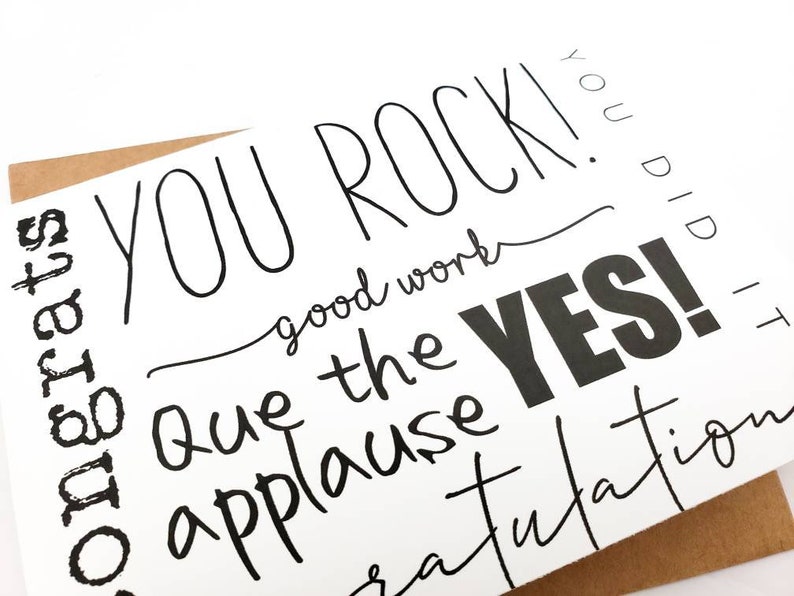 Simple Congratulations Greeting Card - Etsy