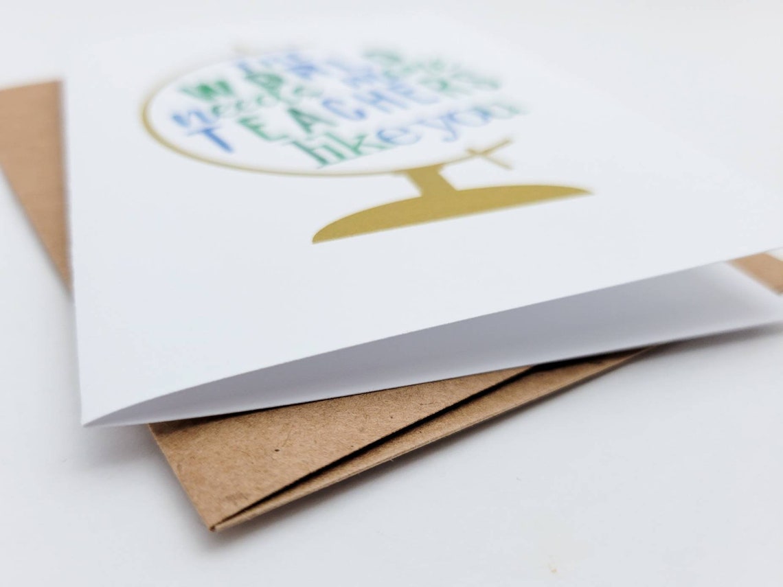 Simple Thank You Teacher Appreciation Card - Etsy