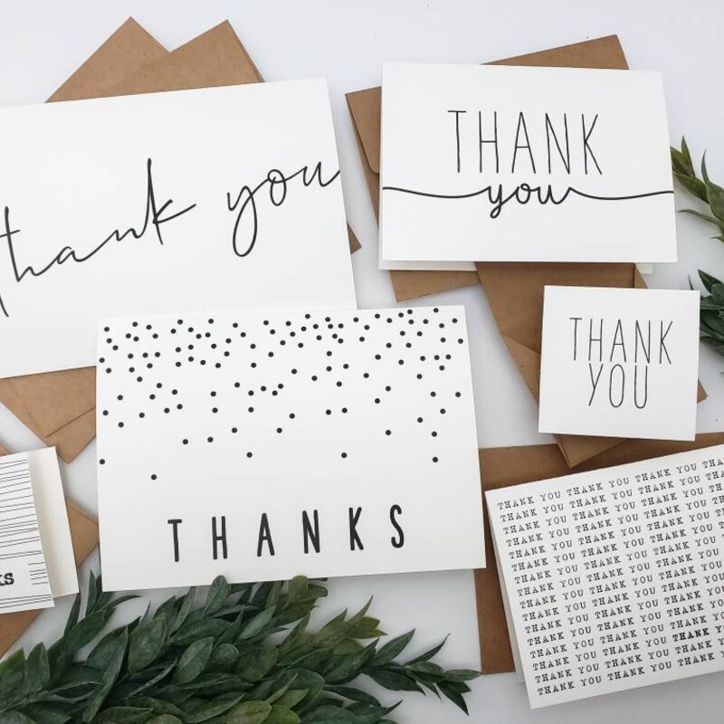 Thank You Card Set - Etsy