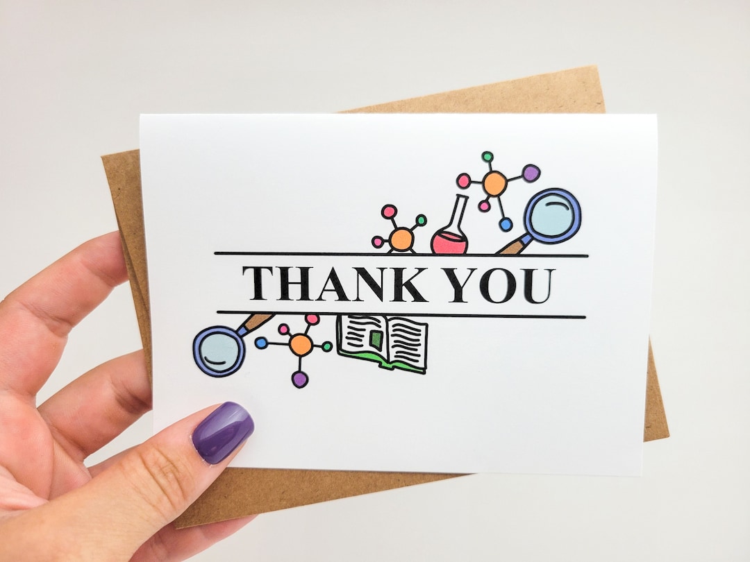 Thank You Greeting Card for Elementary School Science Teacher - Etsy