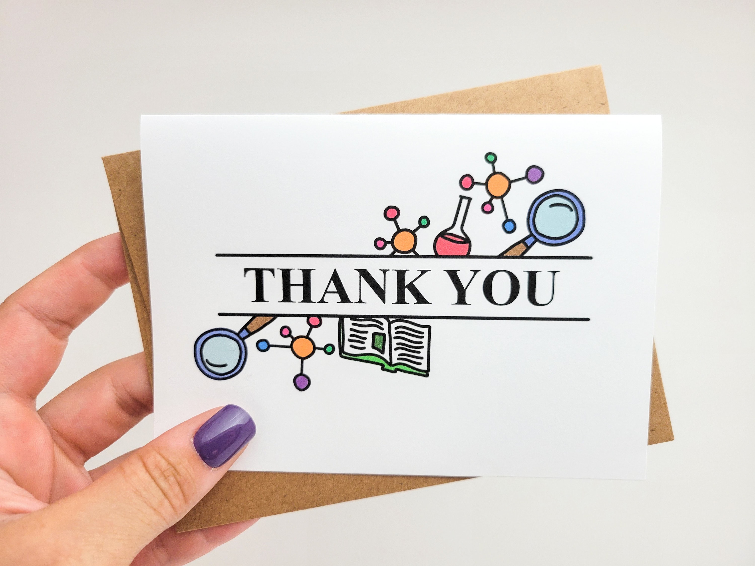 Thank You Greeting Card for Elementary School Science Teacher - Etsy